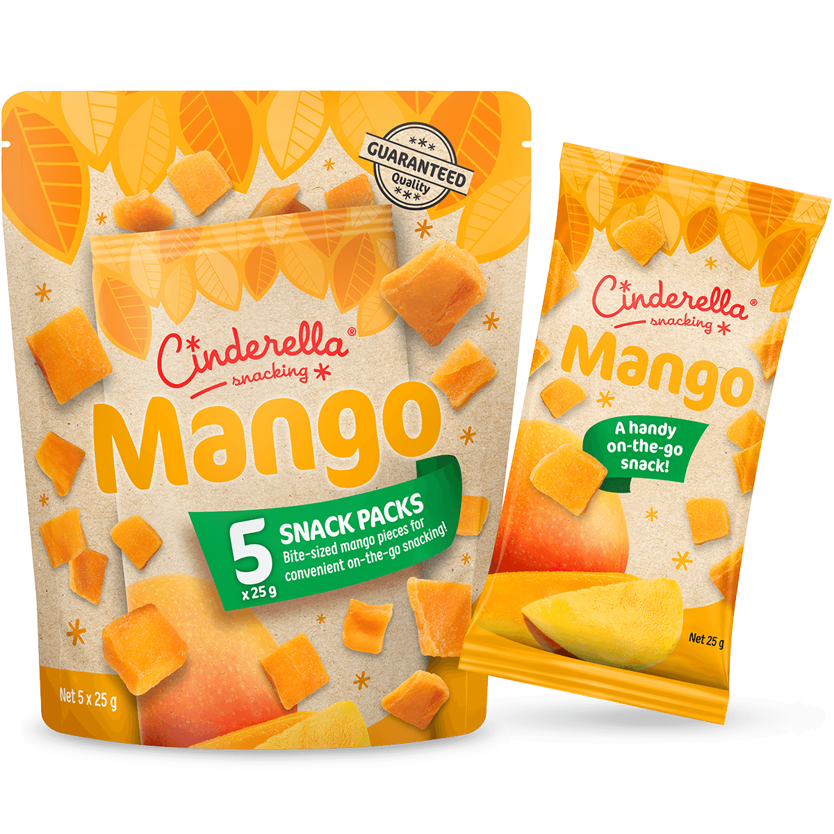 Mango Snack Packs 5 x 25g | Cinderella